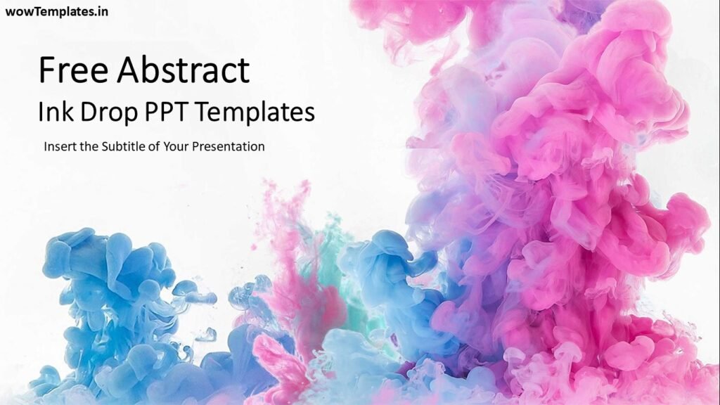 [Free] Abstract Ink Drop | Best Presentation Templates