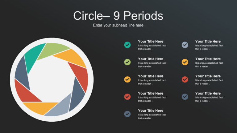 Simple Circle 9 Periods | Free Presentation Slide Template